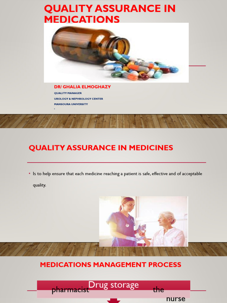 Medication Quality Assurance Guide | PDF | Medical Prescription | Pharmacology