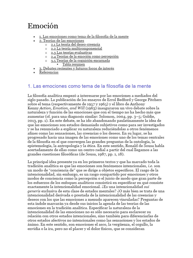 Vendrell Ferran - Emoción | PDF | Las emociones | Experiencia