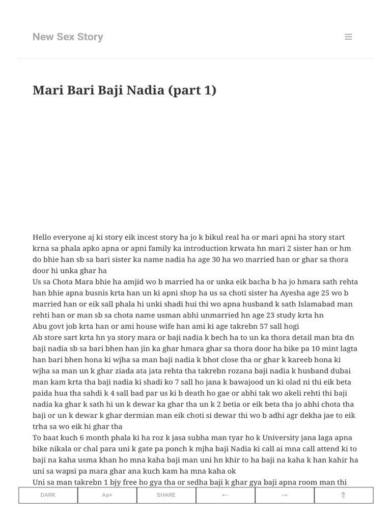 Mari Bari Baji Nadia (Part 1) - New Sex Story | PDF | Religion ...