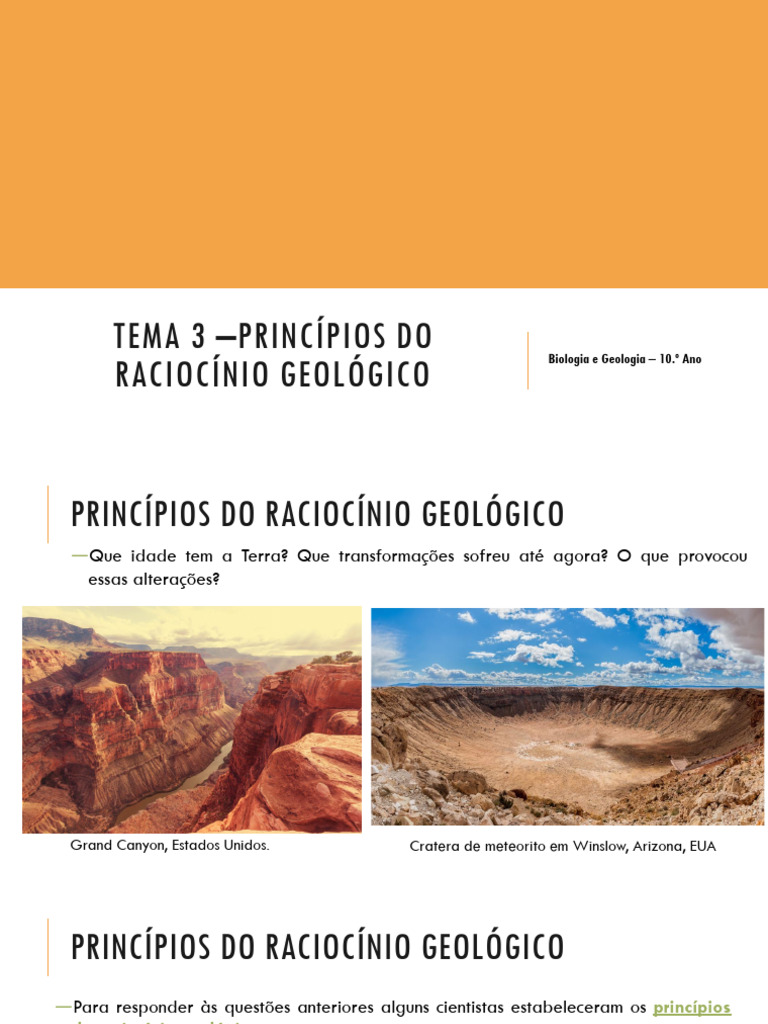 Princípios do Uniformitarismo Geológico | PDF | Geologia | Fóssil