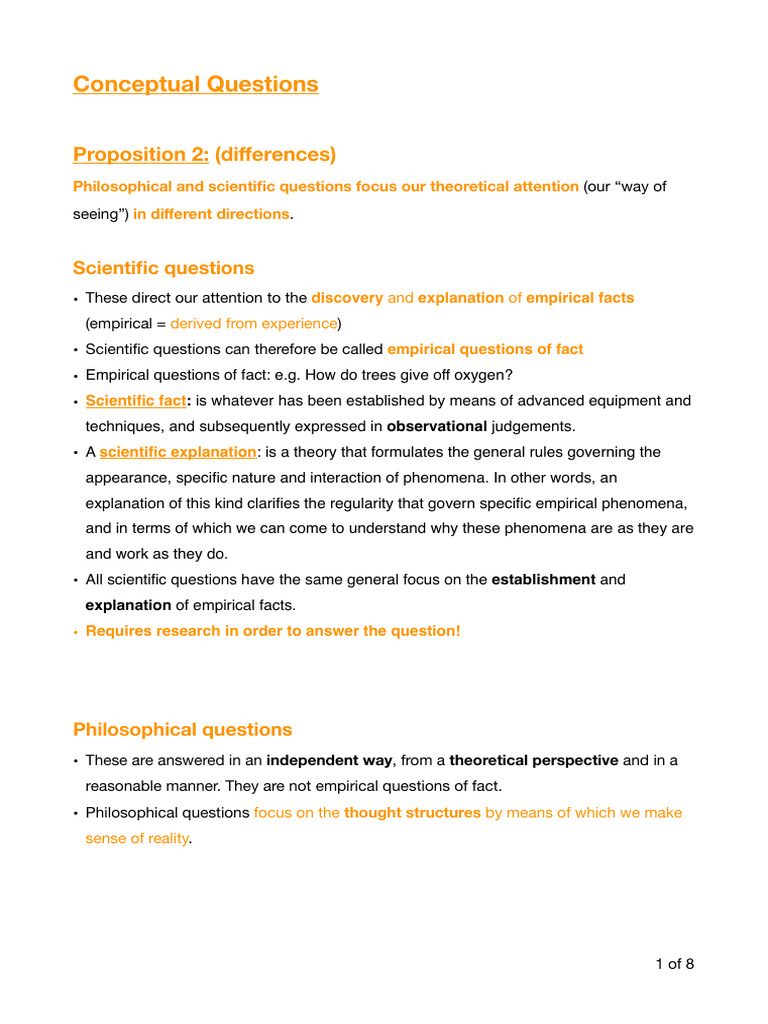 Conceptual Questions-1 | PDF | Concept | Theory