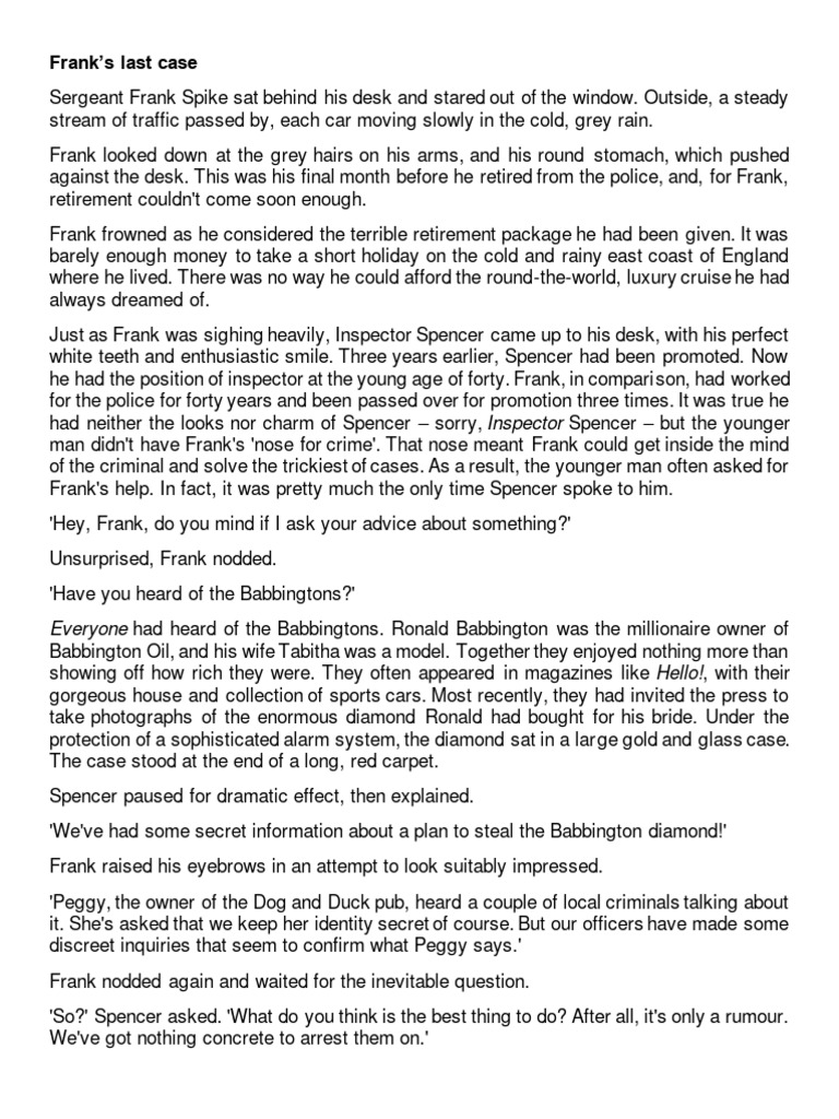 Frank - S Last Case | PDF