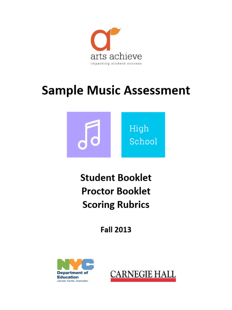 High School Music Assessment Guide | PDF | Tempo | Rhythm