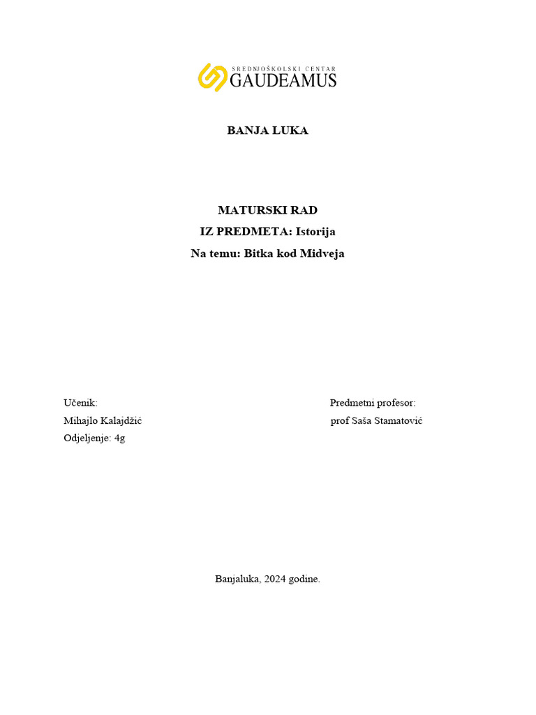 Bitka Kod Midveja | PDF