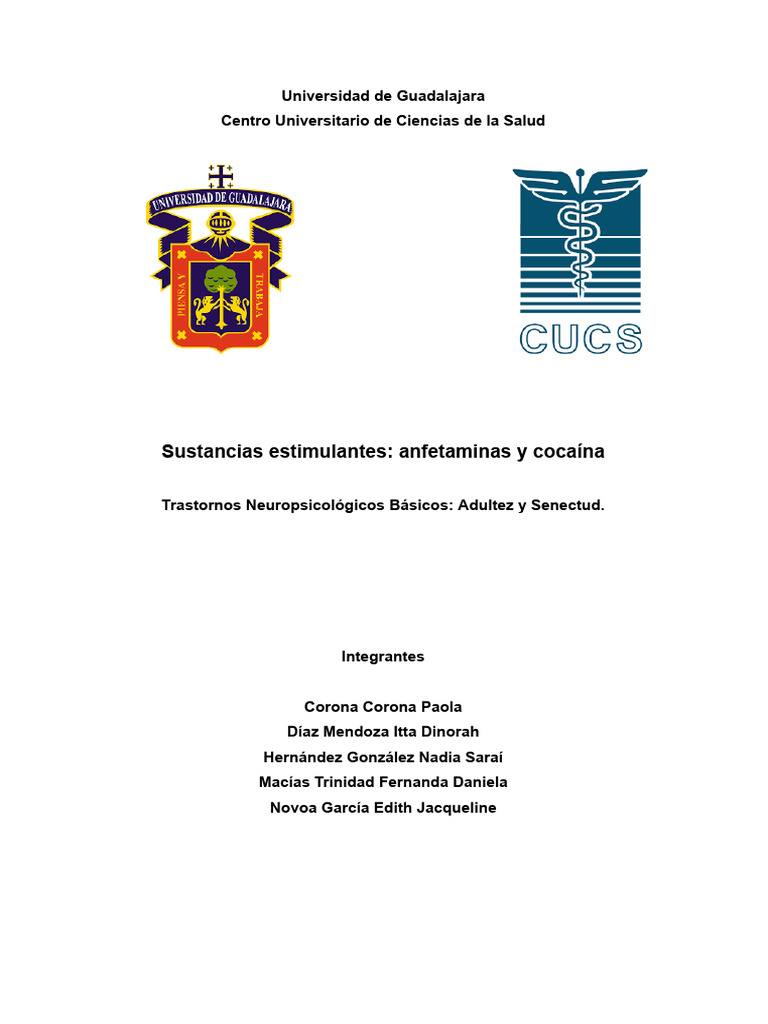 Analítica Jsjs | PDF | Dopamina | Cocaína