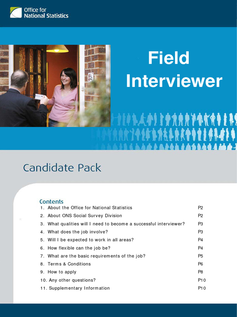 Candidate Pack - Field Interviewer - Rev. 15/02/2018 | PDF | Survey ...