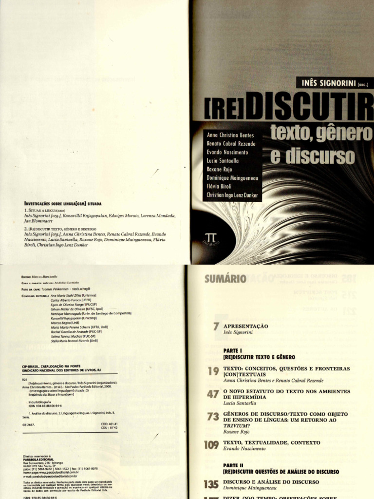 SIGNORINI Rediscutir Texto, Gênero e Discurso | PDF