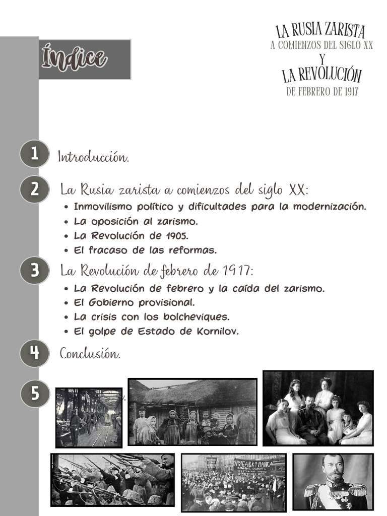 Oposición al Zarismo y Revolución de 1917 | PDF | Bolcheviques ...