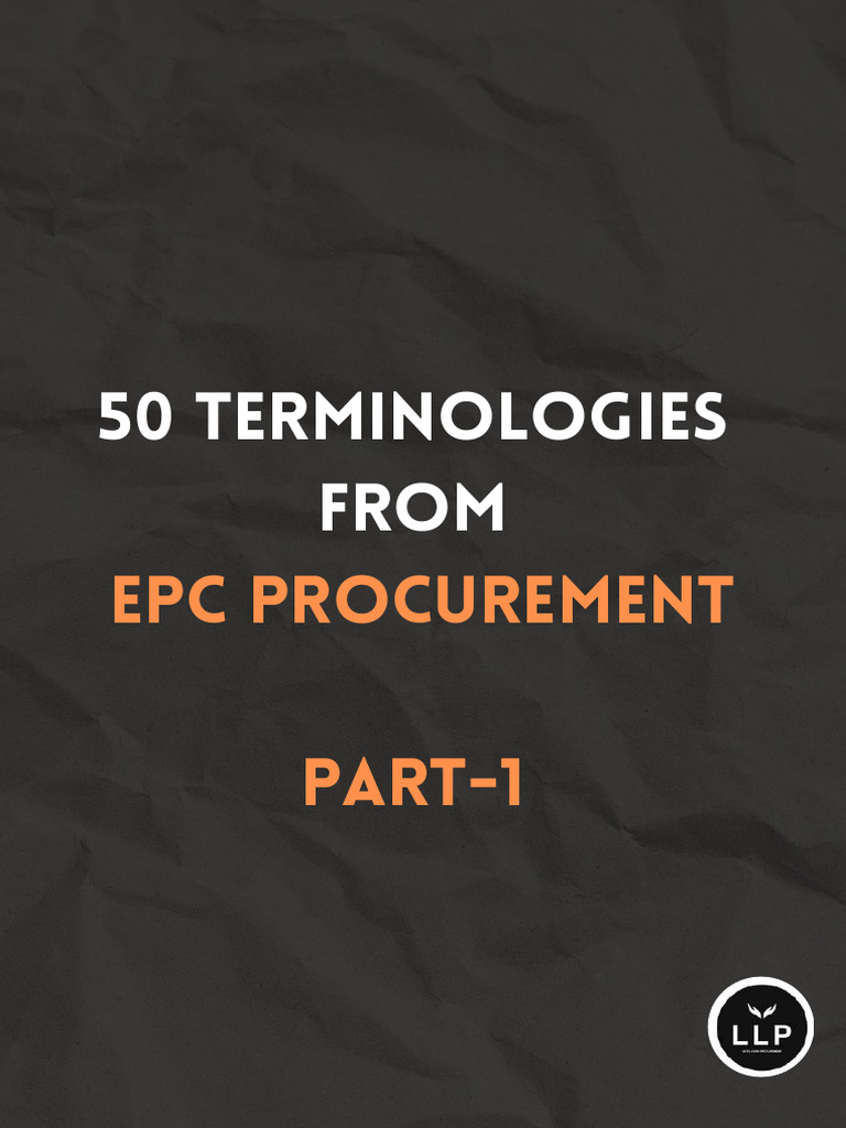 EPC Procurement Terminologies Part 1 | PDF | Business