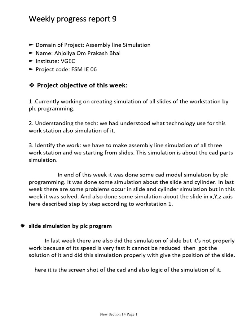Internship Report 5 Pdf Programmable Logic Controller Simulation 