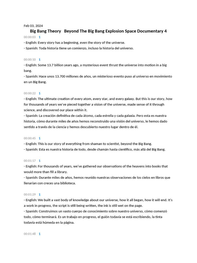 Big Bang Theory Beyond The Big Bang Explosion Space Documentary 4 ...