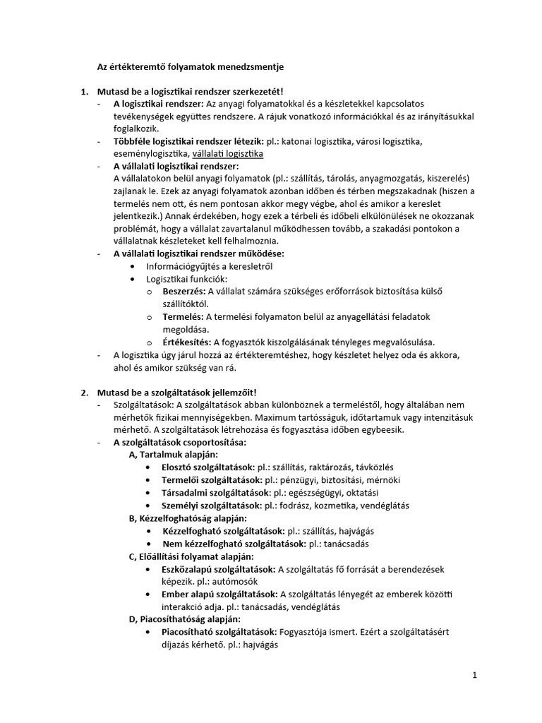 Az-Értékteremtő-Folyamatok-Menedzsmentje Váll-Gazd. | PDF