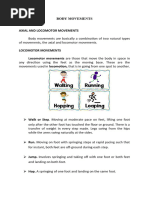 The Basic Natural Movements - Locomotor and Non Locomotor | PDF | Self ...