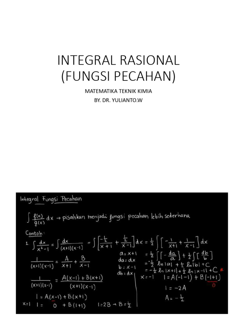 Integral Fungsi Rasional-Contoh Soal | PDF