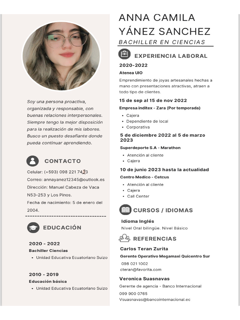 CV Camila Yanez 1 | PDF