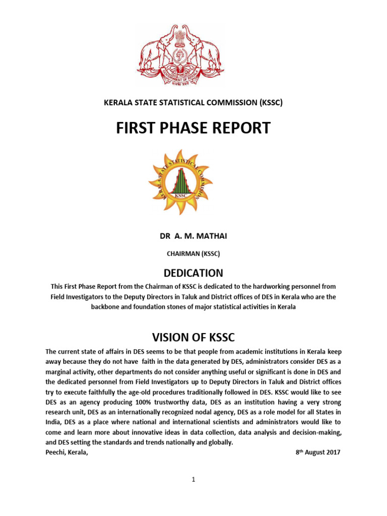 KSSC First Phase Report Summary For Districts, 18-6-2018 | PDF | Statistics | Data