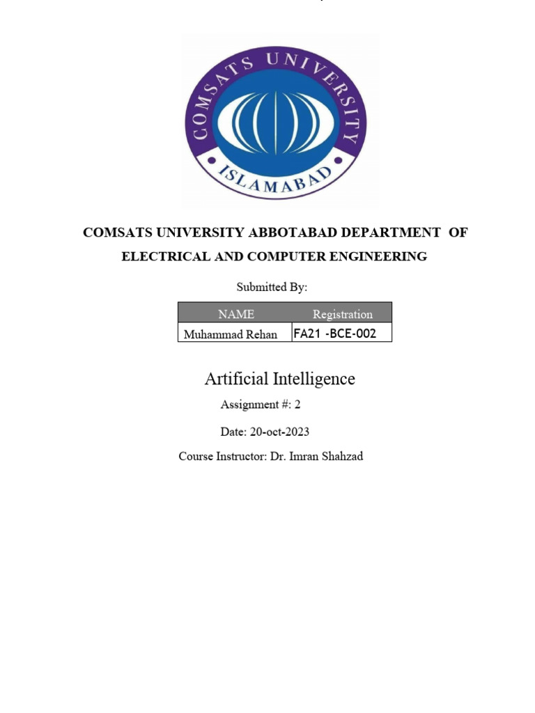 Ai Assignment 2 Modi | PDF | Computer Programming | Algorithms And Data ... Ai Assignment 2 Modi | PDF | Computer Programming | Algorithms And Data ...