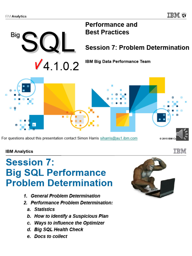 Big SQL Performance Troubleshooting | PDF | Ibm Db2 | Big Data
