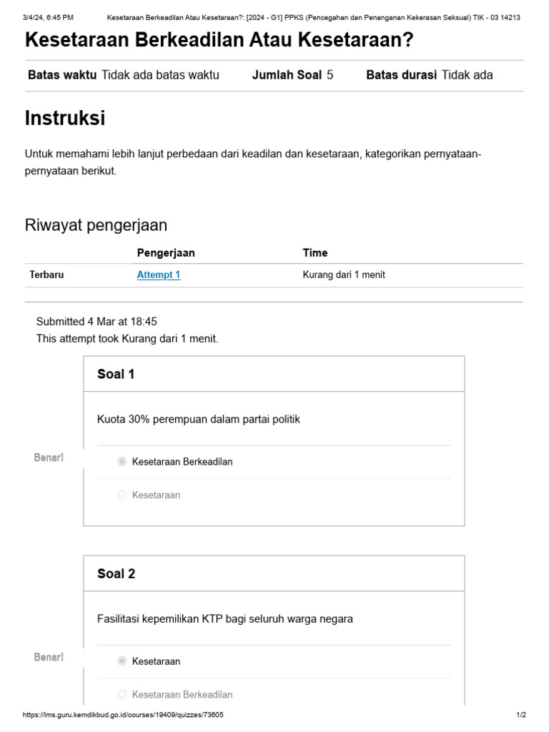 Kesetaraan Berkeadilan Atau Kesetaraan - (2024 - G1) PPKS (Pencegahan Dan Penanganan Kekerasan ...