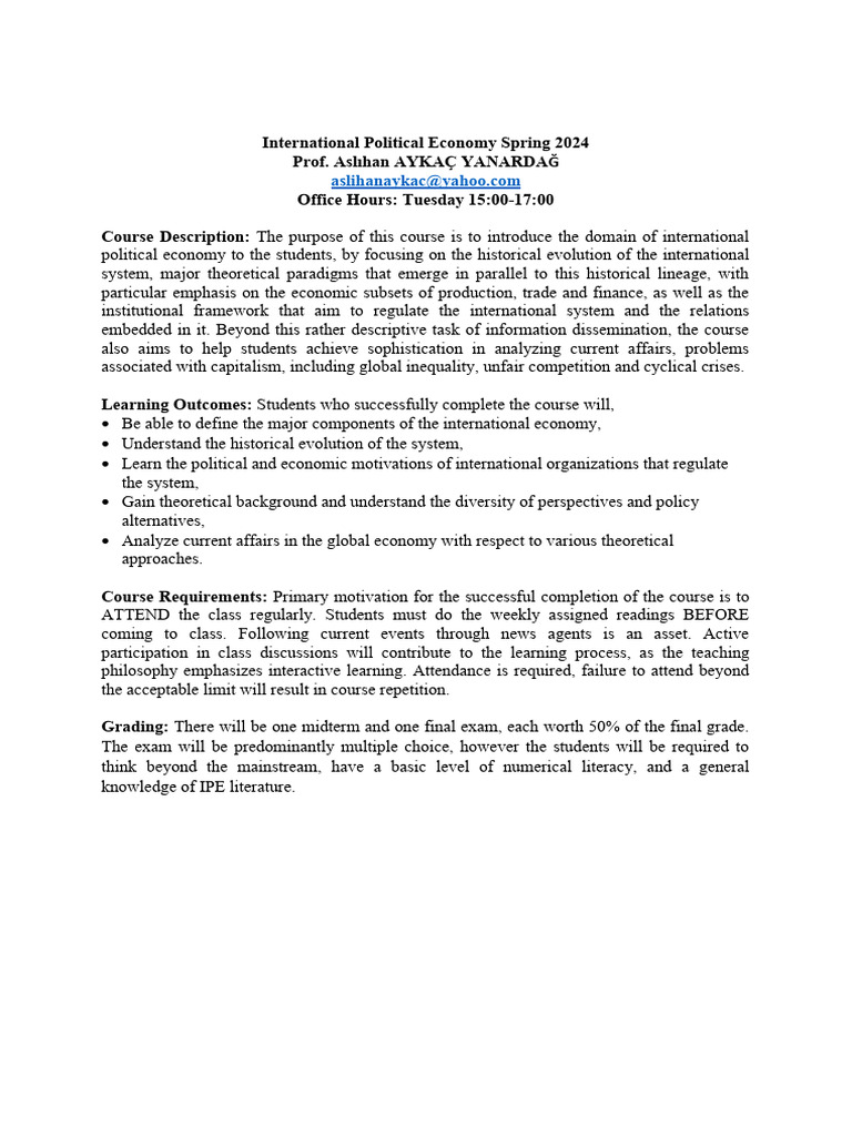 IPE-Syllabus Spring 2024 | PDF | Motivation | Motivational