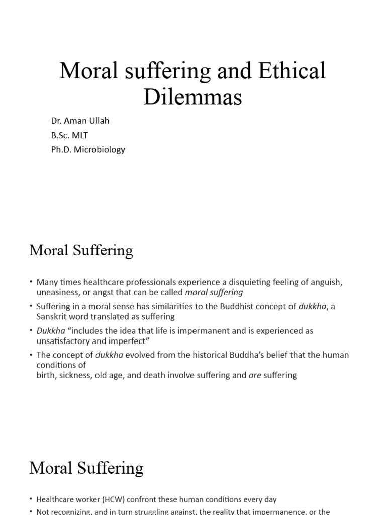 Understanding Moral Suffering in Healthcare | PDF