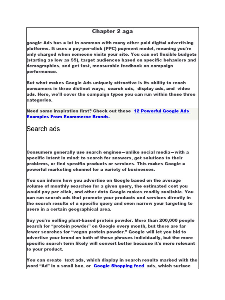 Chapter 2 Aga | PDF | Search Engine Optimization | Advertising