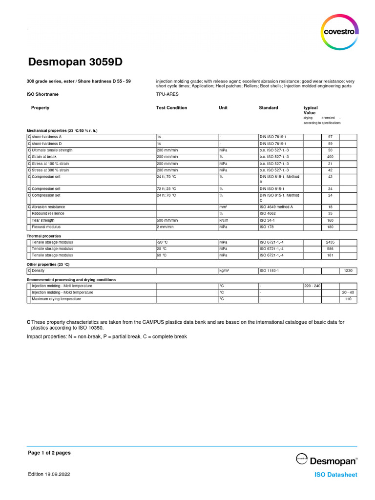 Desmopan 3059D - en - 00898365 00000542 20011347 | PDF | Medical Device ...