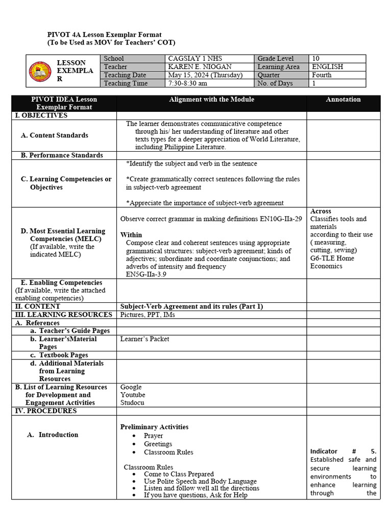 Jee Co3 LP 2023 2024 | PDF | Grammatical Number | Verb