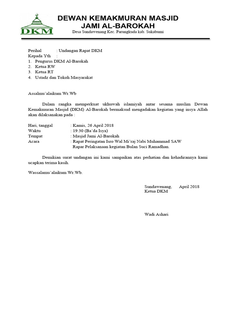 Dewan Kemakmuran Masjid (DKM) | PDF