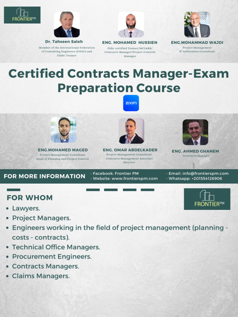 Certified Contract Manager | PDF | Project Management | Diploma