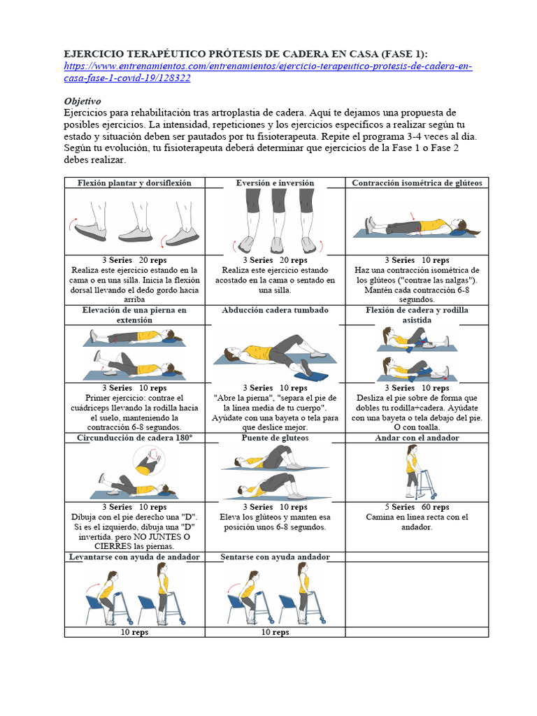 Ejercicios Terapeuticos para La Cadera 1 | PDF | Hombro | Codo