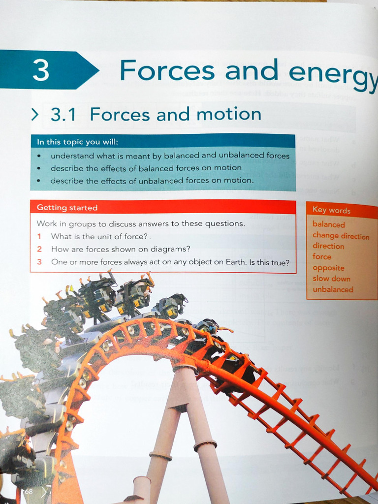Unit 3.1 Forces and Motion - 7i | PDF