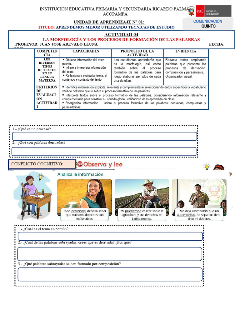 Actividad 3 | PDF | Palabra | Habilidades de estudio