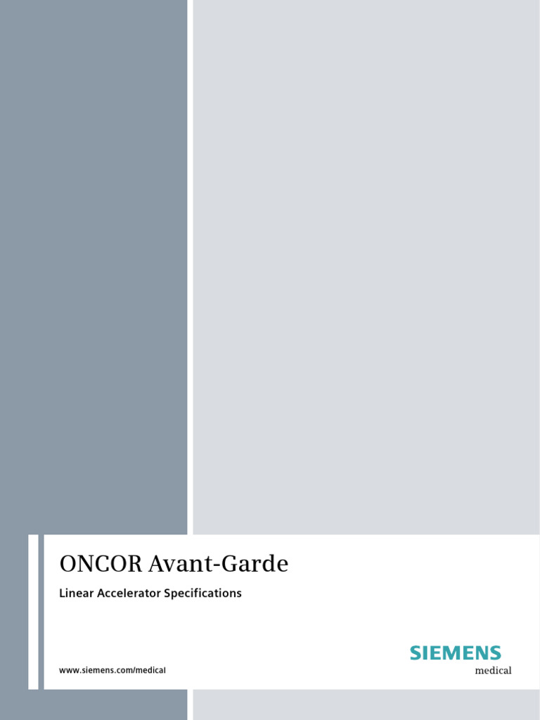 Oncor Ag Spec Datasheet-0609 | PDF | Particle Accelerator | Absorbed Dose