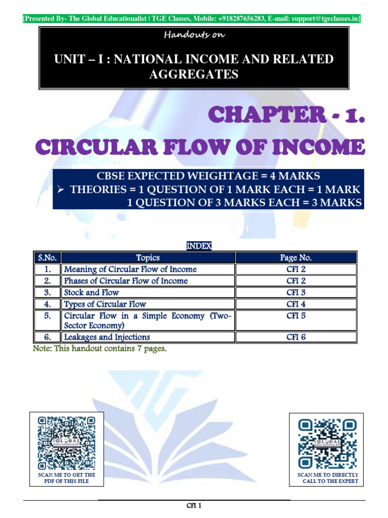 Colour Handouts On Circular Flow of Income | PDF | Political Economy ...