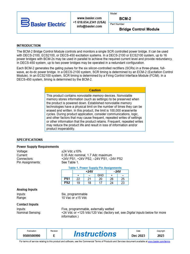 BCM-2 Instruction Manual, Rev E-9500500990 | PDF | Booting | Electrical ...