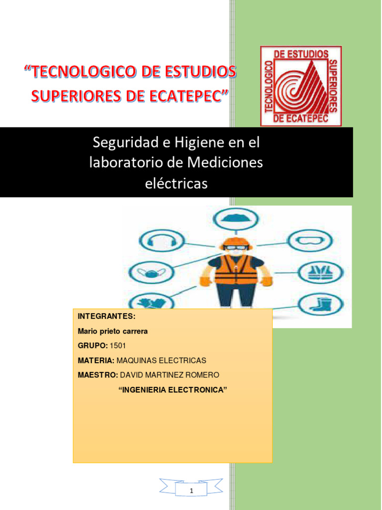 Practica 1 Seguridad e Higiene | PDF | Laboratorios | Valores