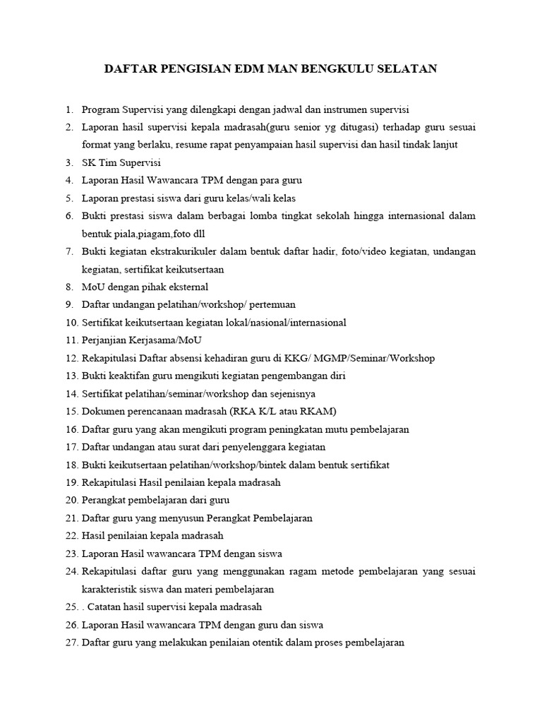 Program Supervisi Yang Dilengkapi Dengan Jadwal Dan Instrumen Supervisi | PDF | Karier ...