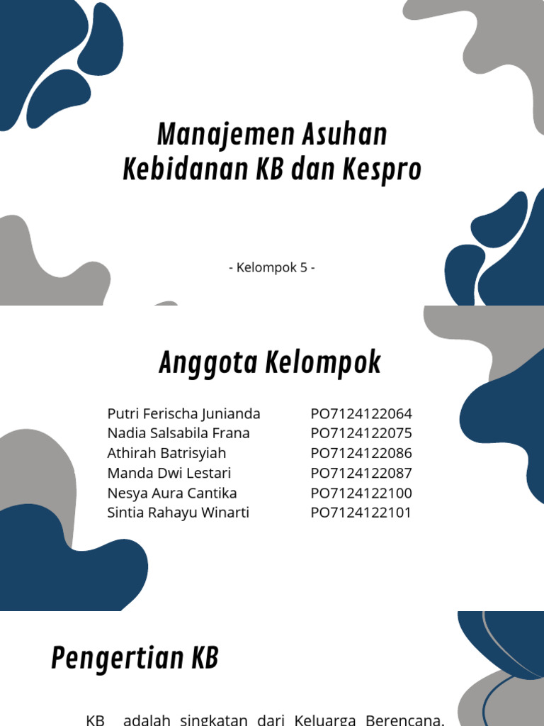 Manajemen Asuhan KB Dan Kespro | PDF