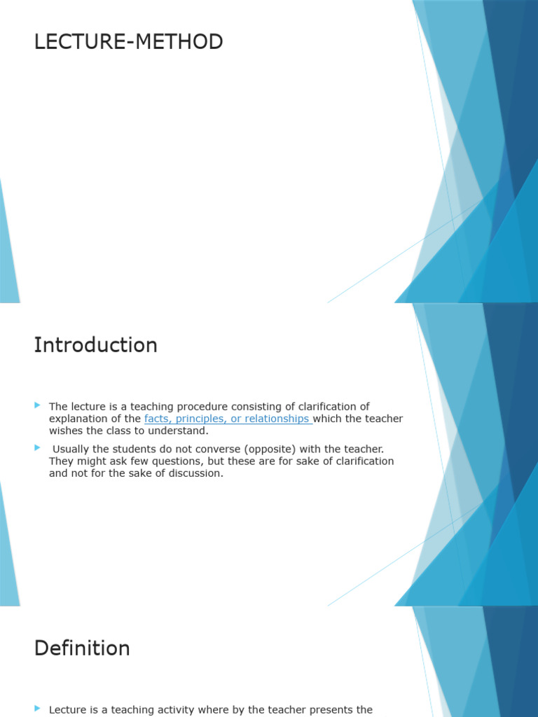 Lecture Method 10.12.23 | PDF | Learning | Lecture