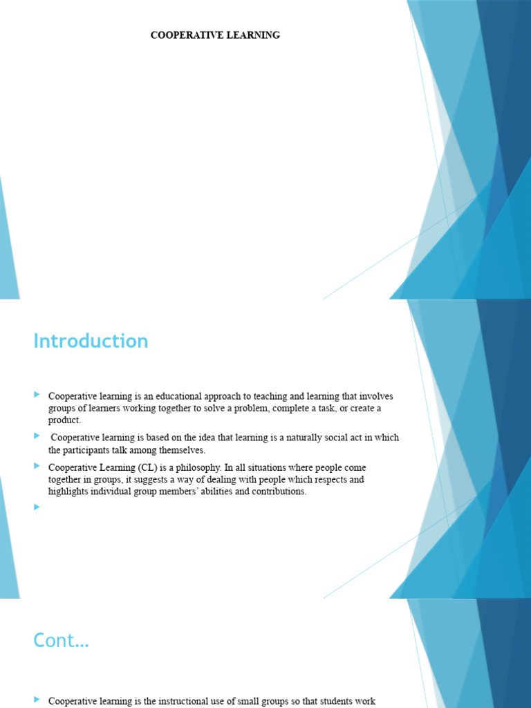 Cooperative Learning | Download Free PDF | Learning | Cognition