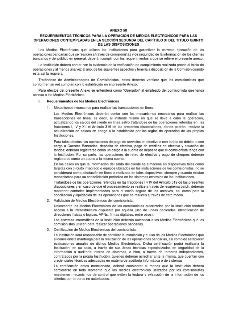 Anexo 58 CUB | PDF | Autenticación | Tarjeta de crédito