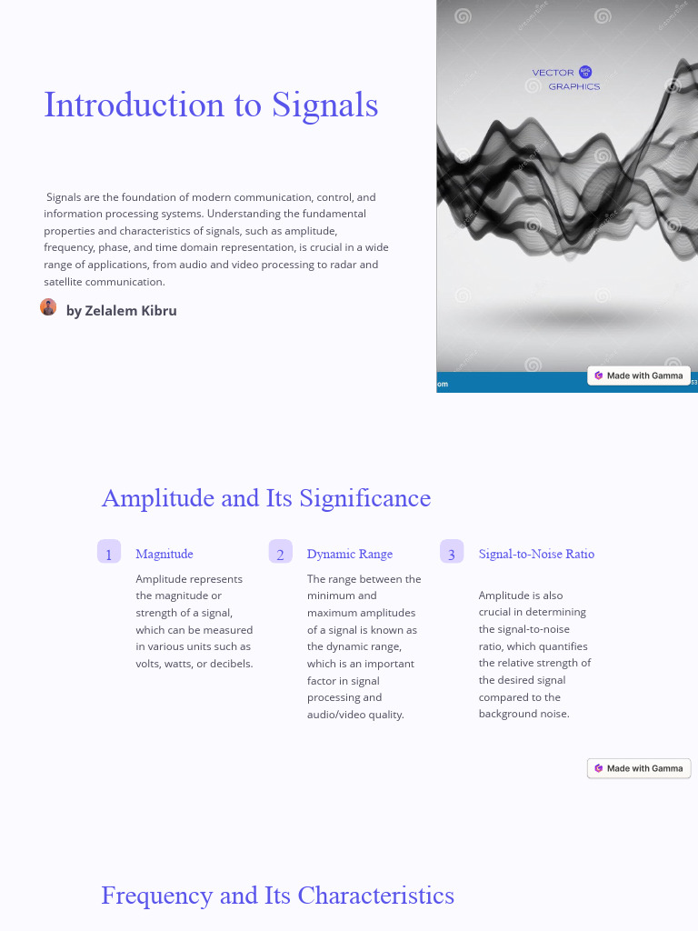 Introduction To Signals | PDF | Signal To Noise Ratio | Sound