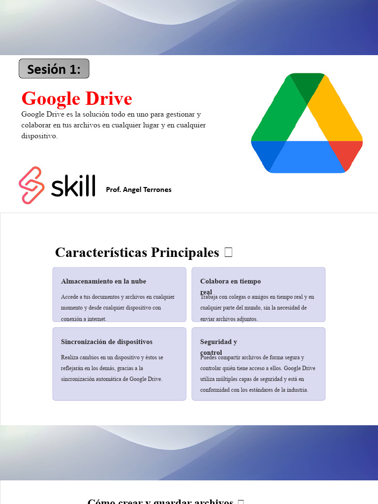 Guía Completa de Google Drive: Funciones y Uso | PDF | Archivo de computadora | Informática