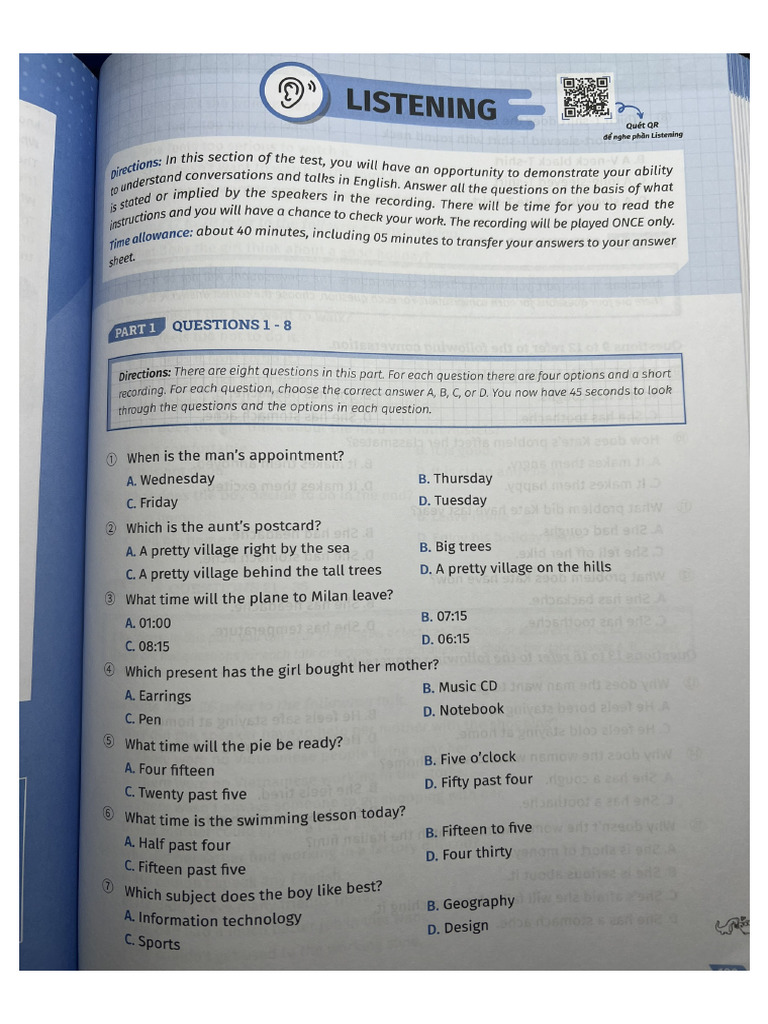 Vstep Test 4 Skills - Test 07 | PDF