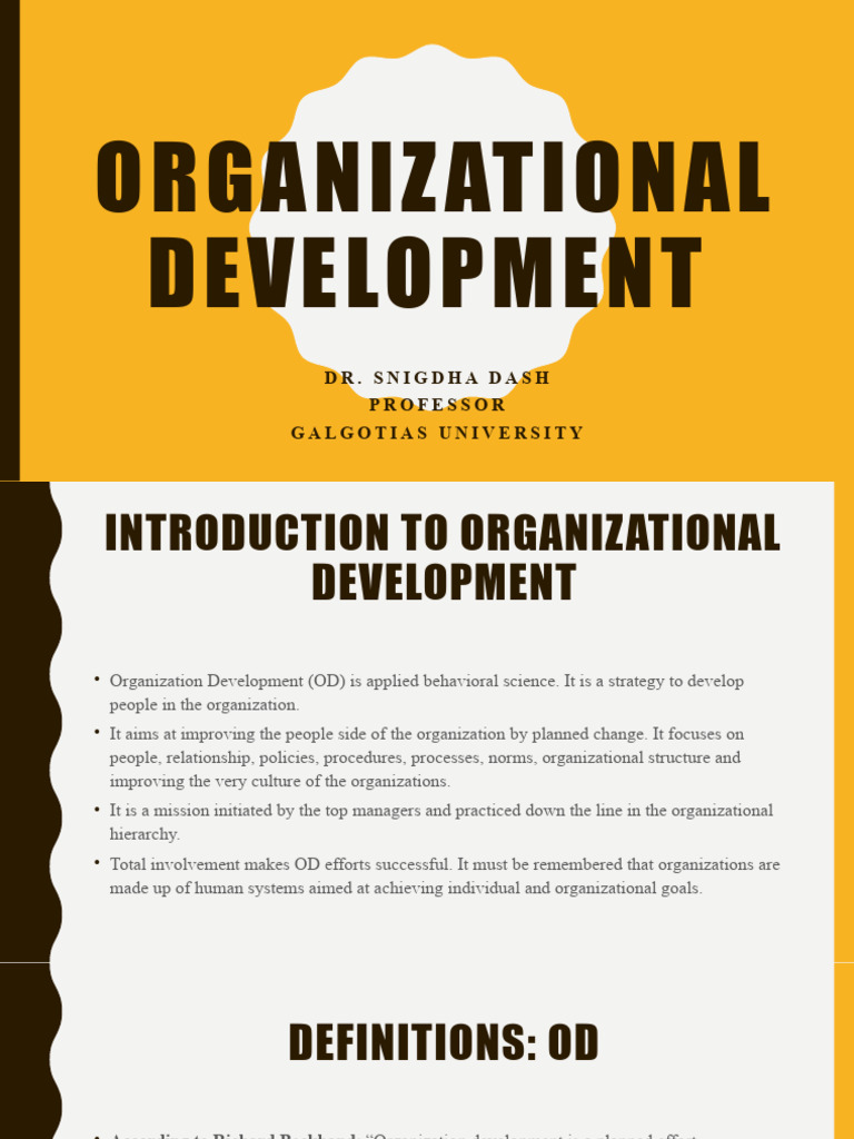 Organizational Development Unit 3 | PDF | Organization Development | Innovation