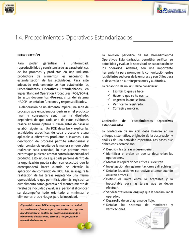 1.4. Procedimientos Operativos Estandarizados | PDF | Análisis de ...