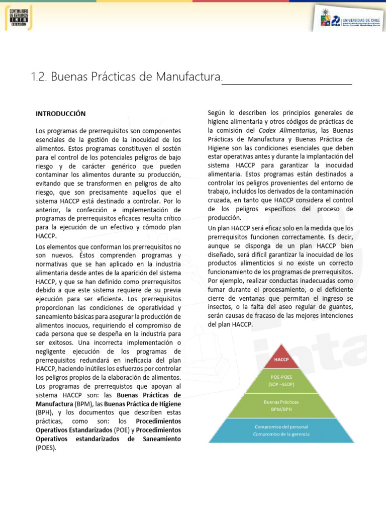 1.2. Buenas Prácticas de Manufactura | PDF | Análisis de Riesgo y Puntos Críticos de Control ...