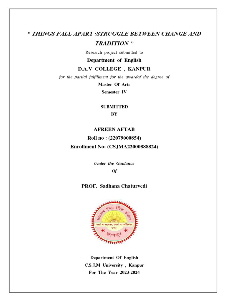 Things Fall Apart | PDF