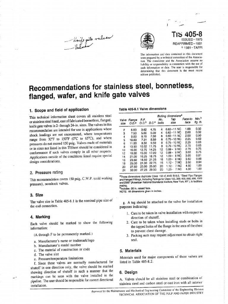 Tappi Tis 405-8 | PDF
